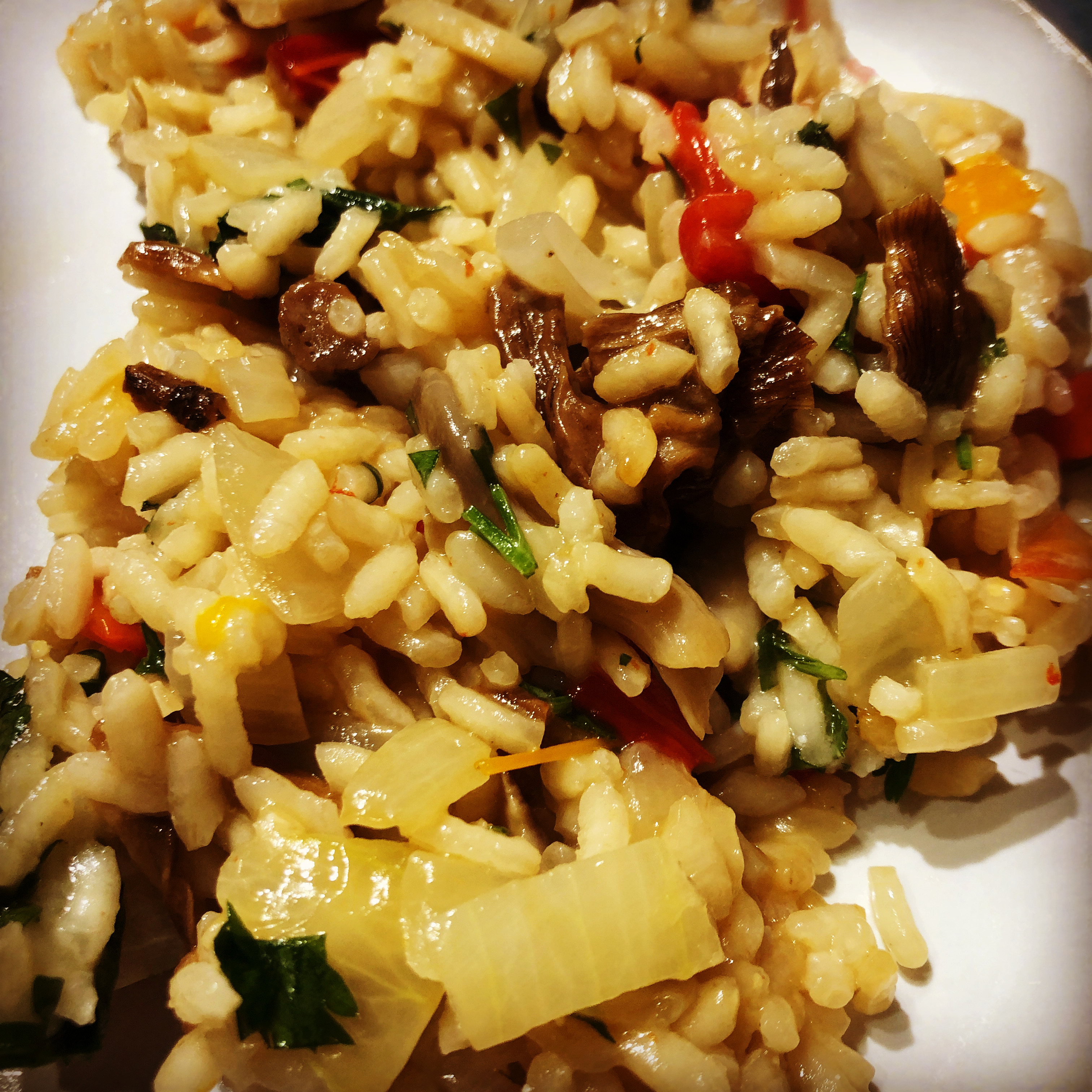 Mushroom Risotto - Time for a coffee