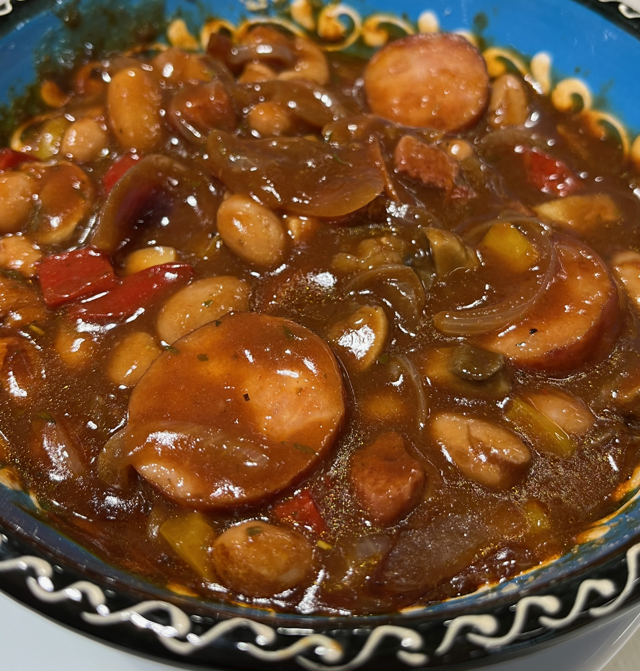 Homemade bean dish - Time for a coffee